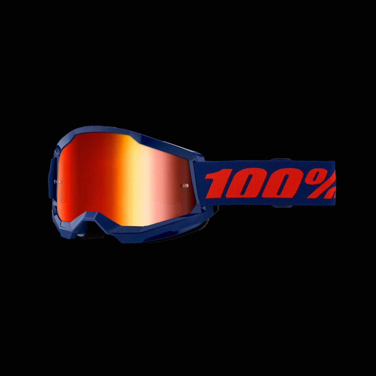 Antiparra 100% Strata 2 Goggle Navy - Mirror Red Lens – Cross Mountain